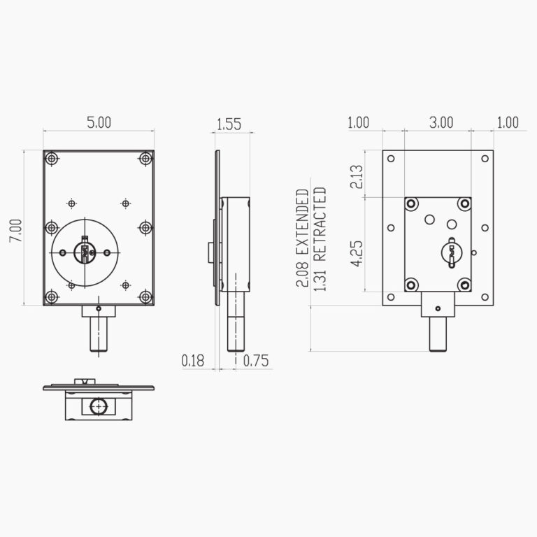 20 Series Head and Foot Bolt - SteelCell Locks